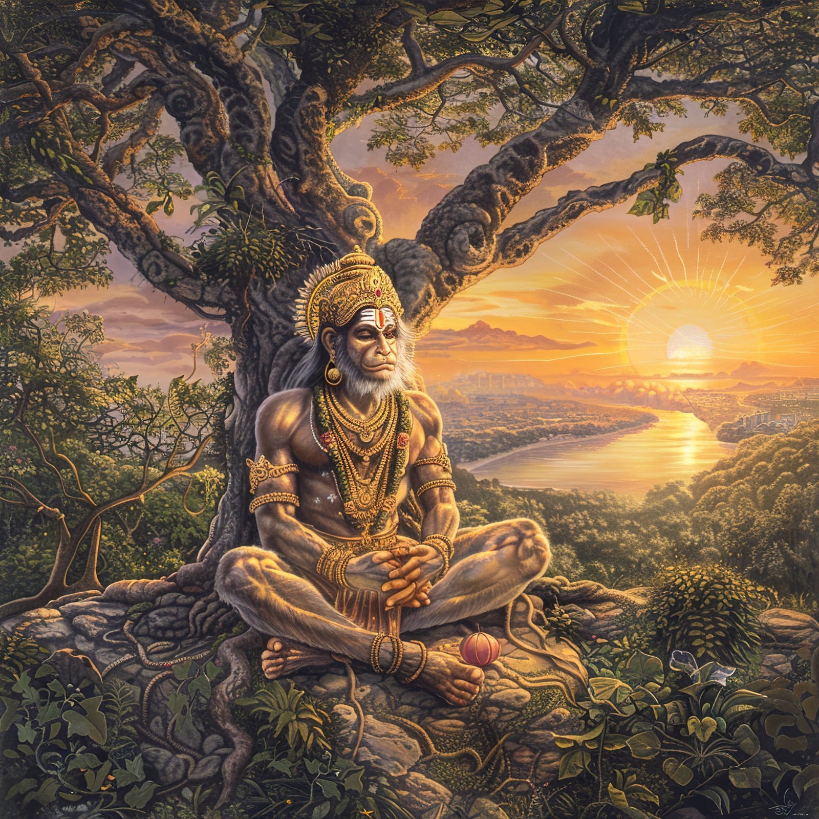 Hanuman ji wall Art Painting - Modern Arts
