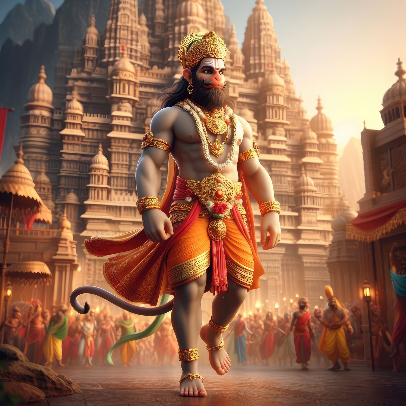Hanuman ji wall Art Painting - Modern Arts
