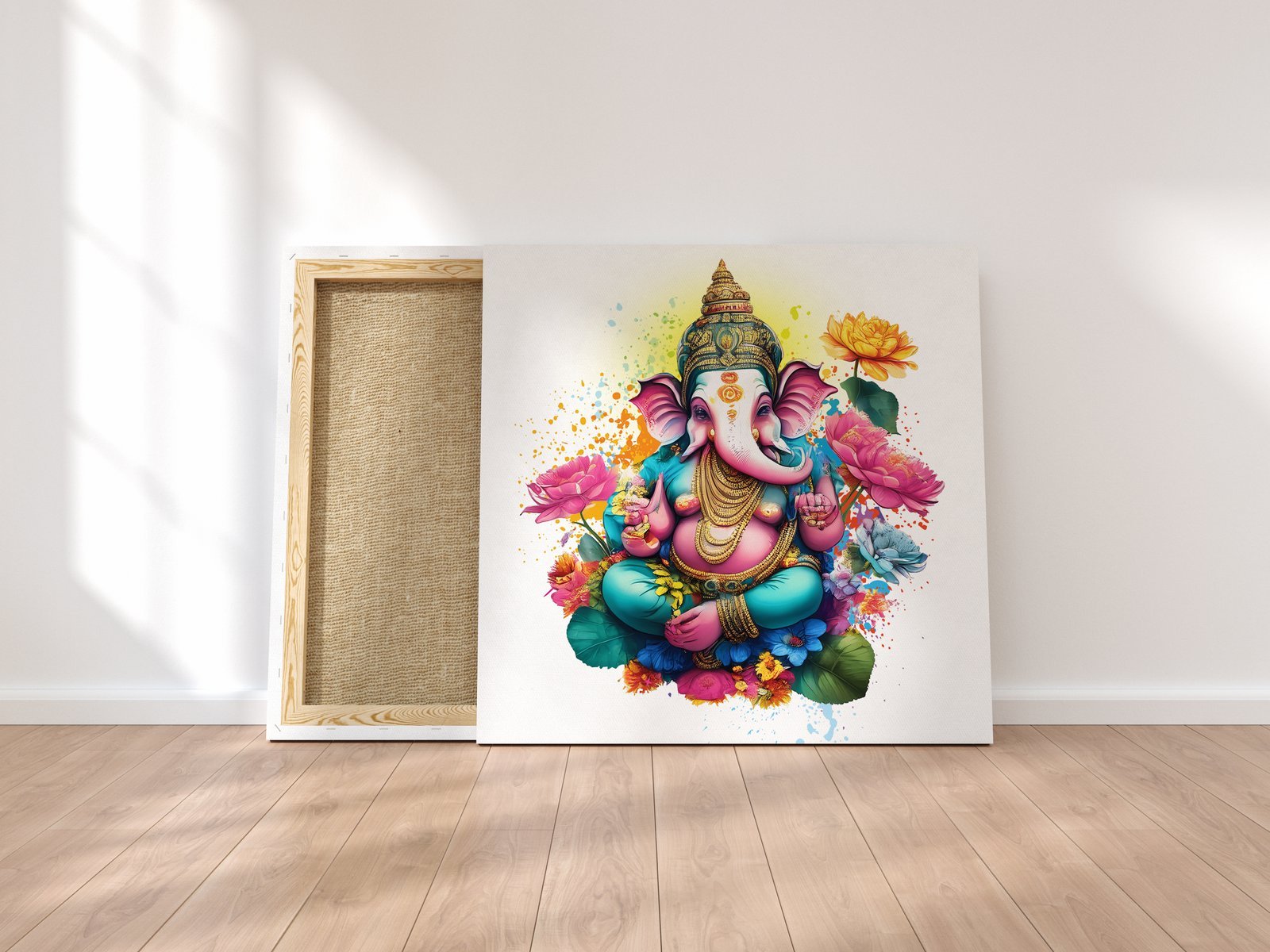 Lord Sitting Ganpati ji wall Painting - Modern Arts