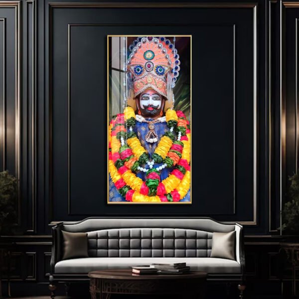 Khatu Shyam Baba Premium Acrylic Vertical Wall Art